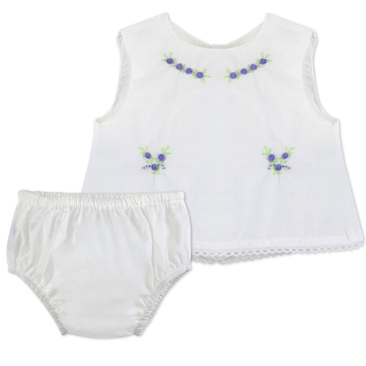 Wholesale Baby Girl Sleeveless Shirt Two-Piece Diaper Set