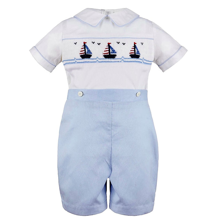 Wholesale Smocked Sailboats Bobby Suit
